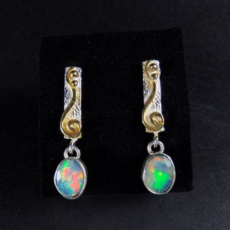Earrings Opal Handmade Etsy