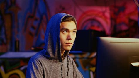 Premium Photo Precautious Hacker Hiding In Bunker