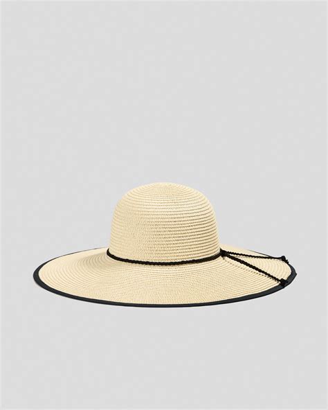 Shop Mooloola Olivia Floppy Hat In Cream Black Fast Shipping And Easy Returns City Beach Australia