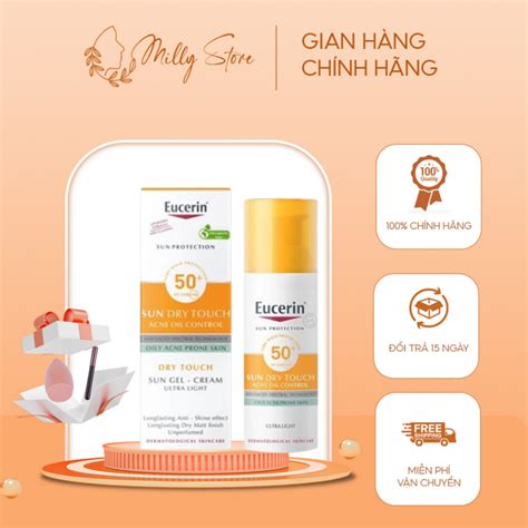Kem Chống Nắng Eucerin Cho Da Dầu Mụn Eucerin Sun Gel Cream Dry Touch Oil Control Spf50 50ml