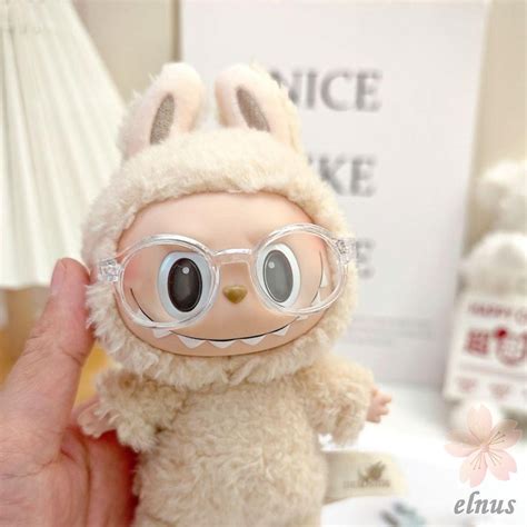 Elnus Round Frame Miniature Eyewear Plastic Clear Lens Labubu Time Round Glasses Lovely Doll
