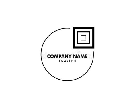 Circle Square Logo Element Symbol Design Vector Shape Stock Vector