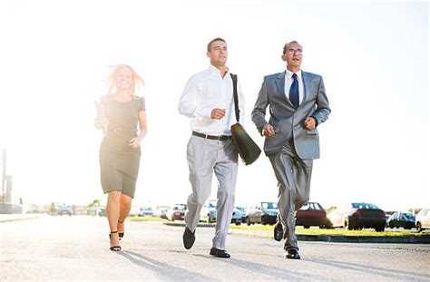 People Rushing To Work