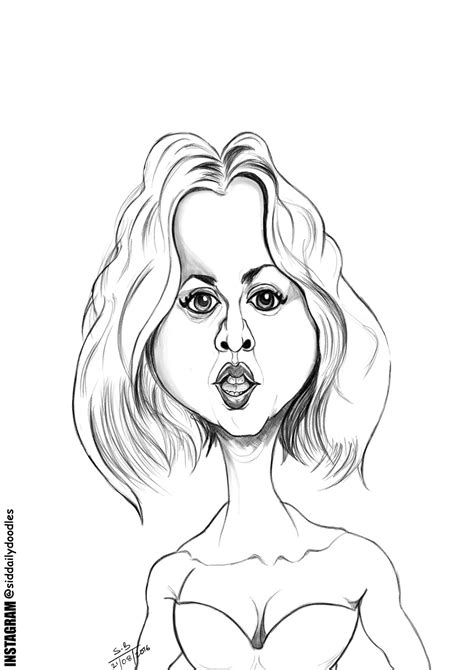 Sid Bishnu Kaley Cuoco Caricature