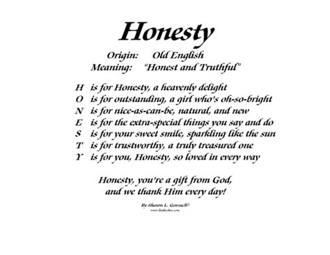 Meaning Of Honesty Lindseyboo
