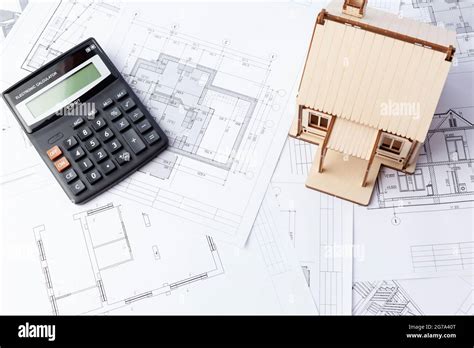 Cost Of Building A Private House Calculating The Construction Of A House Stock Photo Alamy