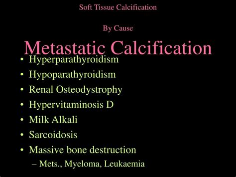 Ppt Soft Tissue Calcification And Ossification Powerpoint