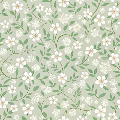 A Delicate White Floral Pattern With Small Blossom Premium Ai
