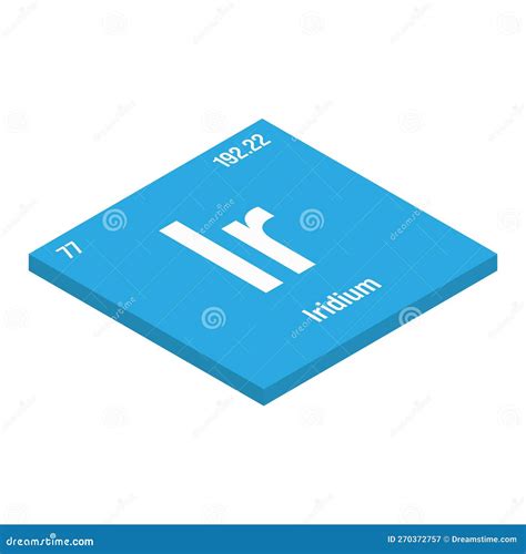 Iridium Ir Periodic Table Element Stock Illustration Illustration