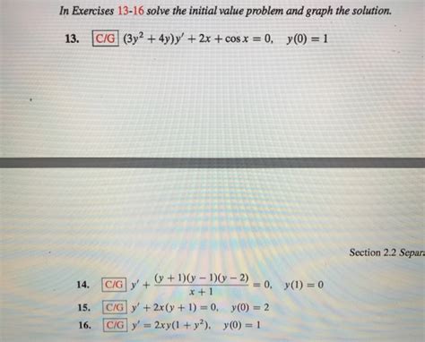 Solved In Exercises 13 16 Solve The Initial Value Problem