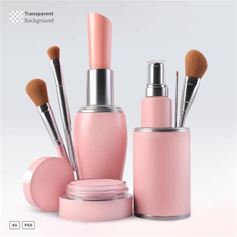 Premium Psd 3d Rendering Female Cosmetics Packaging