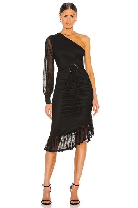 One Sleeve Black Dress Midi At Bill Henson Blog