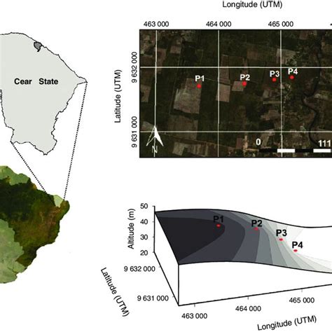 Map Showing The Location Of The Study Site And The Schematic Soil