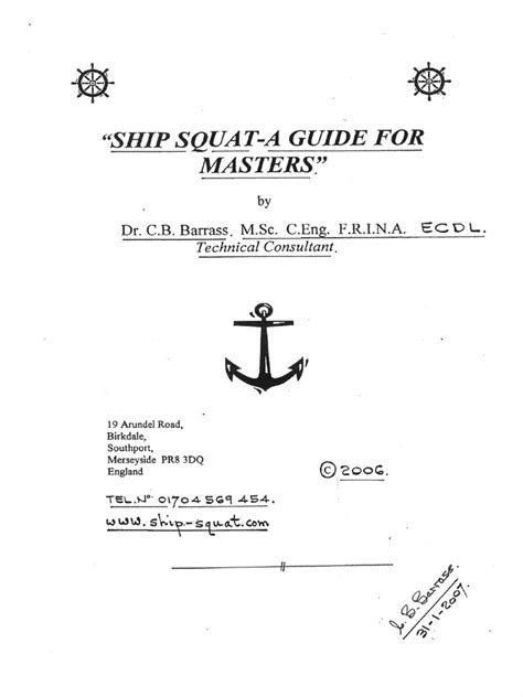 Ship Squat A Guide For Masters Pdf