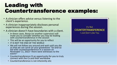 Transference And Countertransferencepptx Mental Health Diseases
