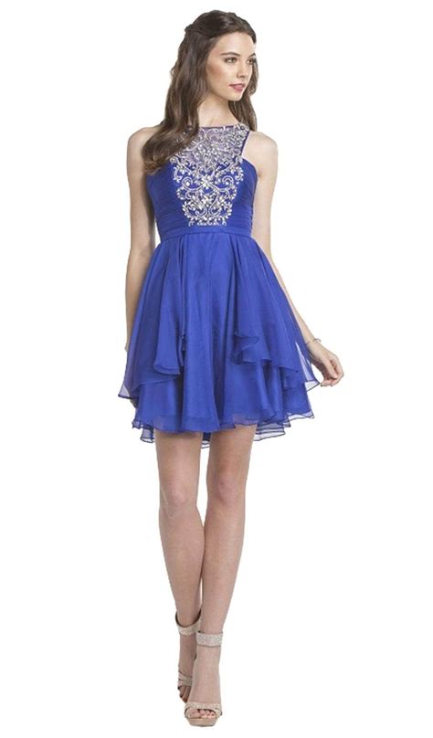 Aspeed Design Halter Style Homecoming A Line Dress S1522 1 Pc Roya