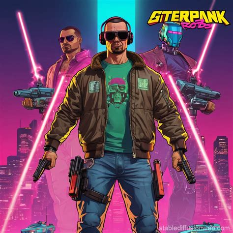 Cyberpunk Robots With Lasers Stable Diffusion Online