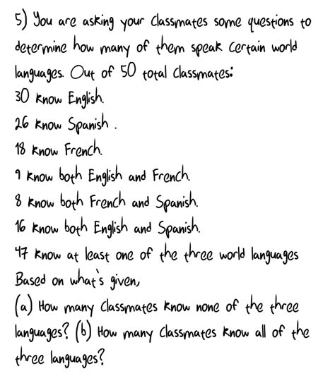 Solved 5 You Are Asking Your Classmates Some Questions To