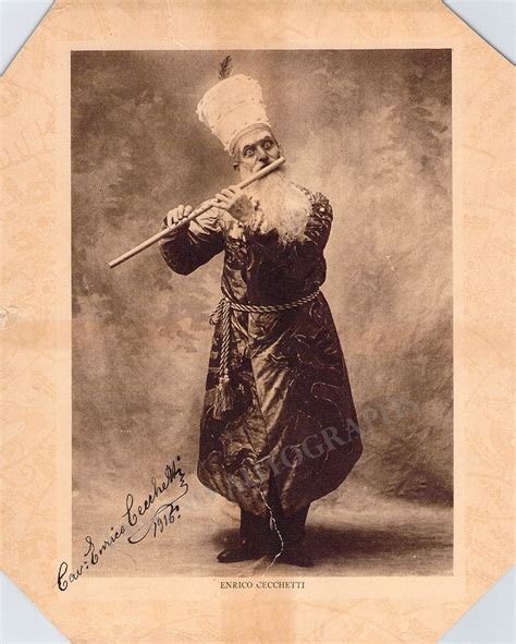 Enrico Cecchetti Autograph Signed Print 1916 Tamino