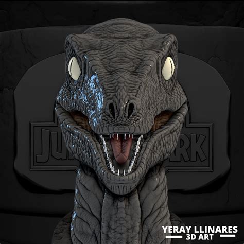 Jurassic Park Velociraptor Bust Sculpture 3d Model 3d Printable Cgtrader