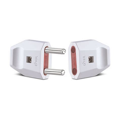 Diamond 2 Pin Plug Socket Assembly White 19mm Lyter