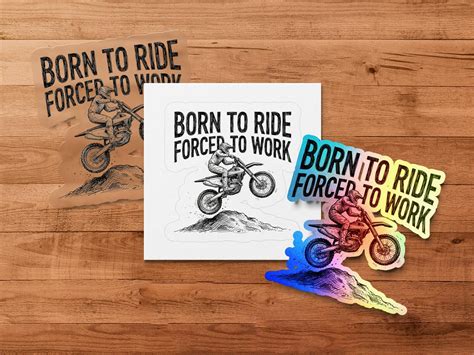 Born To Ride Digital Art Motocross Print Motorcycle Rider T Dirt