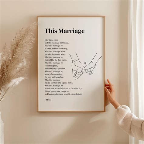 This Marriage Rumi Poem Rumi Quote Wedding T Anniversary T