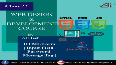 Html Form For Beginners Input Field Password And Massage Tag Class 22 In Urduhindi Youtube