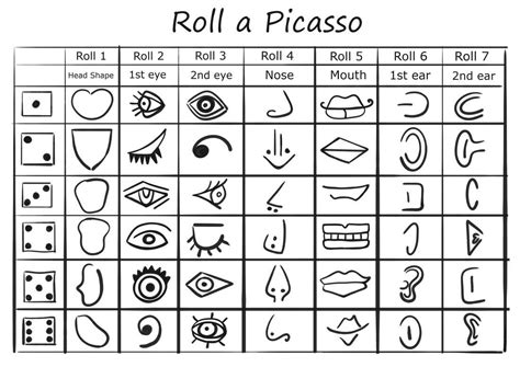 Roll A Picasso Free Printable Printable Templates