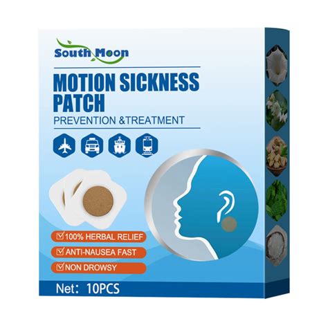 Authentic South Moon Motion Sickness Patch Chinese Herbal For Behind