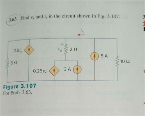 Solved 3 63 Find V And I In The Circuit Shown In Fig