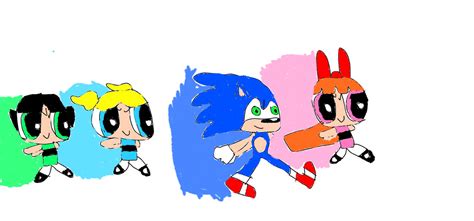 Sonic Races The Powerpuff Girls By Simpsonsfanatic33 On Deviantart