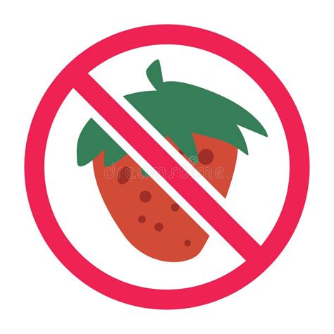 No Strawberry Prohibition Sign Stock Illustrations 34 No Strawberry