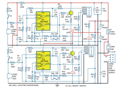 Electret Microphone Amplifier Circuit Arduino Circuit Diagram