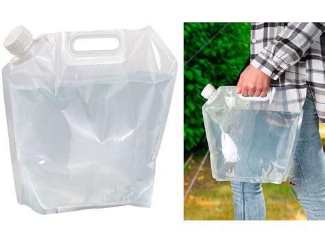 Bidon Deau 5l Repliable En Plastique Alimentaire Pour Camping Et
