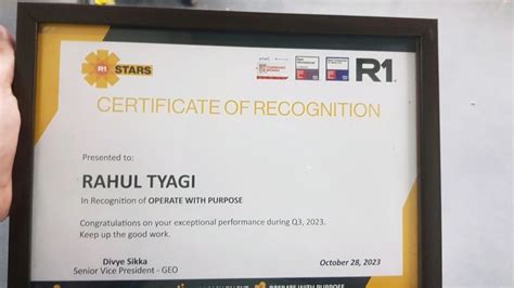 Rahul Tyagi On Linkedin Motivation Achievement R1rcm Bestplacetowork