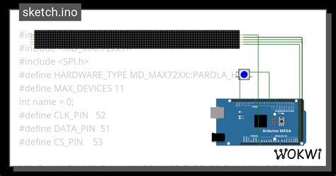 Name Scrolling Wokwi Esp32 Stm32 Arduino Simulator