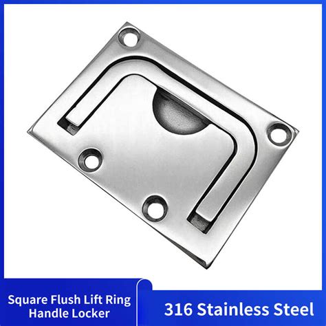 Stainless 、 Steel 316 Recessed Hatch Square Flush Lift Ring Handle For