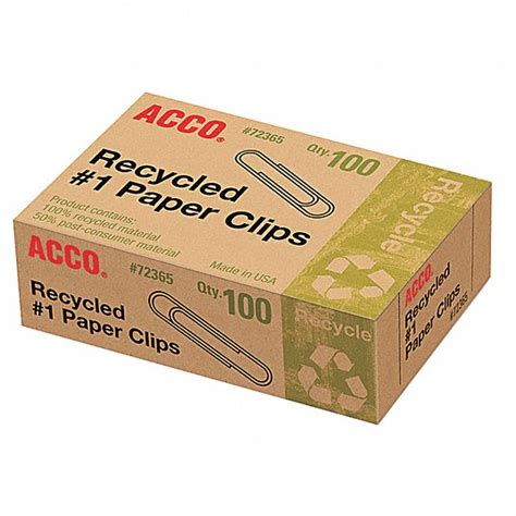 Acco 1 Size Steel Paper Clip 23k166acc72365 Grainger