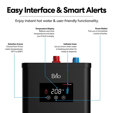Brio 3 Stage Digital Instant Hot Water Undersink Dispenser System Ro