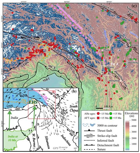 Se Contrasting Exhumation Histories And Relief Development Within The