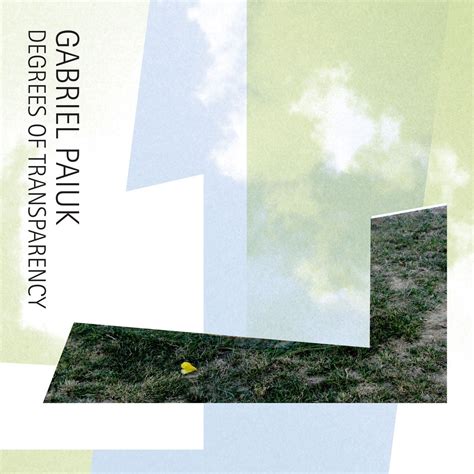 Gabriel Paiuk Degrees Of Transparency Percorsi Musicali