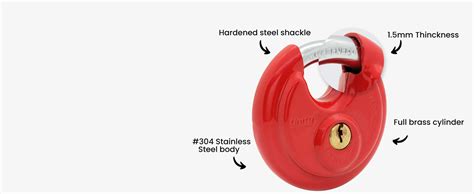 Unity Red Padlock Keyed Alike 2 34 70mm Stainless Steel Disc