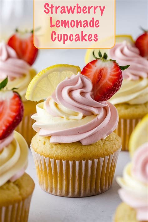 Strawberry Lemonade Cupcake Recipe Emmas Cake Studio