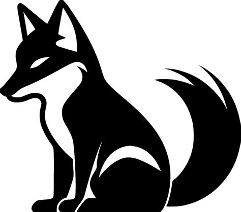 Renard Noir Et Blanc Illustration 48422824 Art Vectoriel Chez Vecteezy