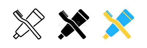 Pictograph Of Toothbrush And Toothpaste For Template Logo Icon And