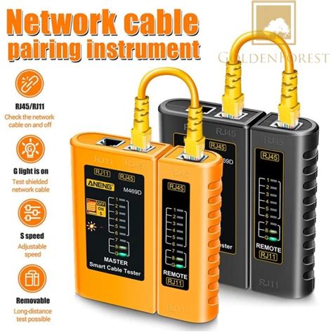 Professional Network Cable Tester Rj45 Rj11 Lan Cable Tester Detector Remote Test Tools