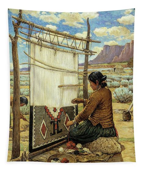 Navajo Women Weaving
