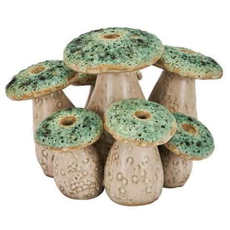 Large Green Ceramic Mushroom Vase V116lg