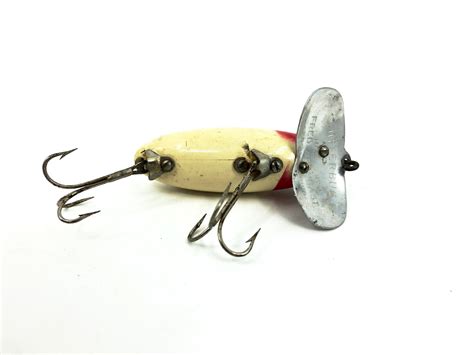 Arbogast Jitterbug Whitered Color Vintage Bugged Eyed Model My Bait